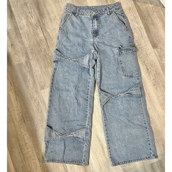 Cider | Jeans | Cider Jeans Womens Small Wide Leg Mid Rise Cargo Jean ...
